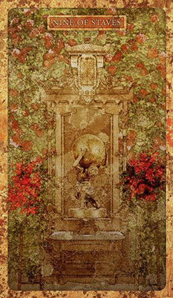 Ý nghĩa Nine Of Staves Tyldwick Tarot - Chín Gậy trong Tyldwick Tarot