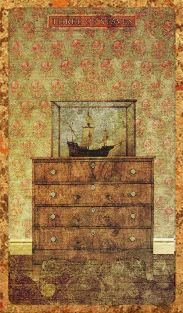 Ý nghĩa Three Of Staves Tyldwick Tarot - Ba Gậy trong Tyldwick Tarot